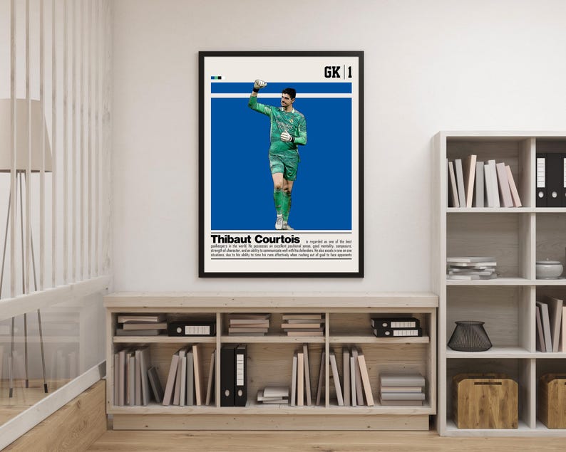 Thibaut Courtois Digital Poster for Sports Fan Wall Art for Soccer Fans ...