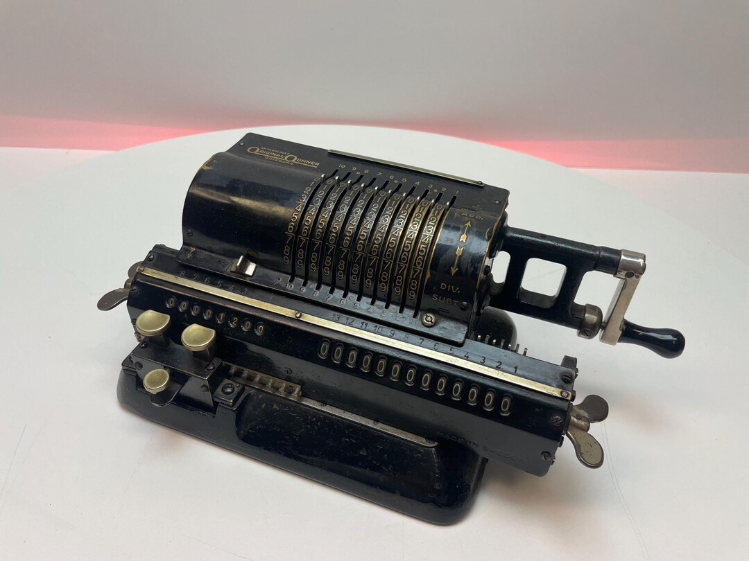 1929 Antique Original Odhner Model 7 Mechanical Pinwheel Calculator ...