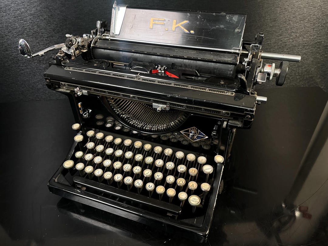 F.K. Model A Vintage Polish Typewriter, QWERTZ, 1925 Functional ...