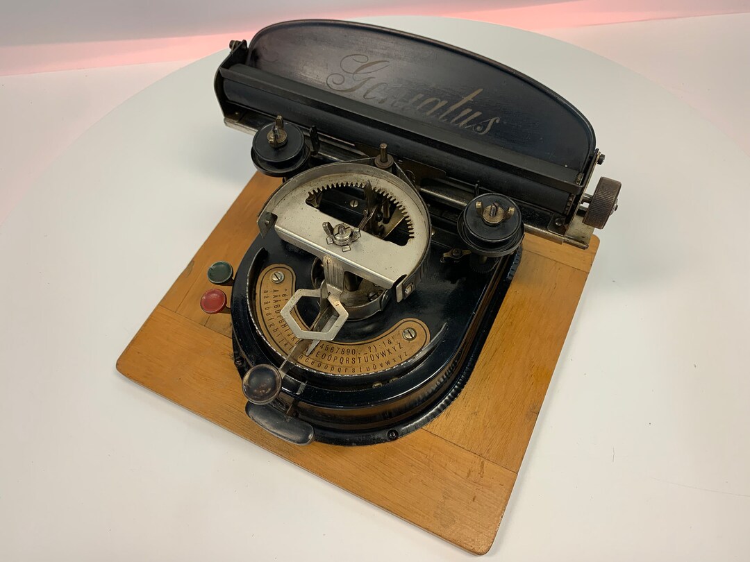 Antique Geniatus Index Typewriter, 1927 Unique Vintage Collectible ...