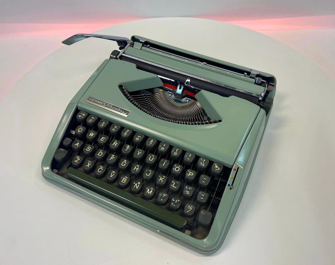 Vintage Iconic Hermes Baby Portable Typewriter - 1967 Lightweight ...