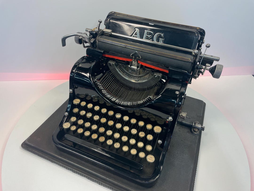 Antique AEG Model 3 Desktop Typewriter, 1923 Rare German Vintage Office ...