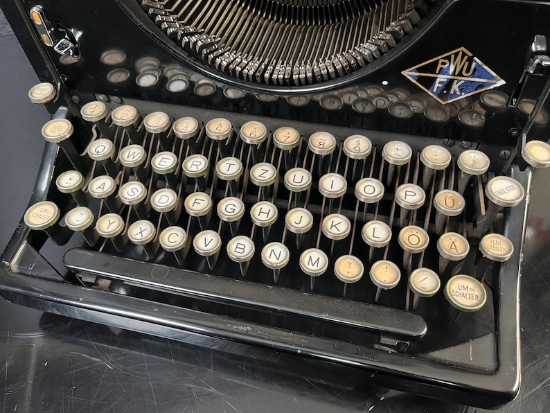 F.K. Model A Vintage Polish Typewriter, QWERTZ, 1925 Functional ...