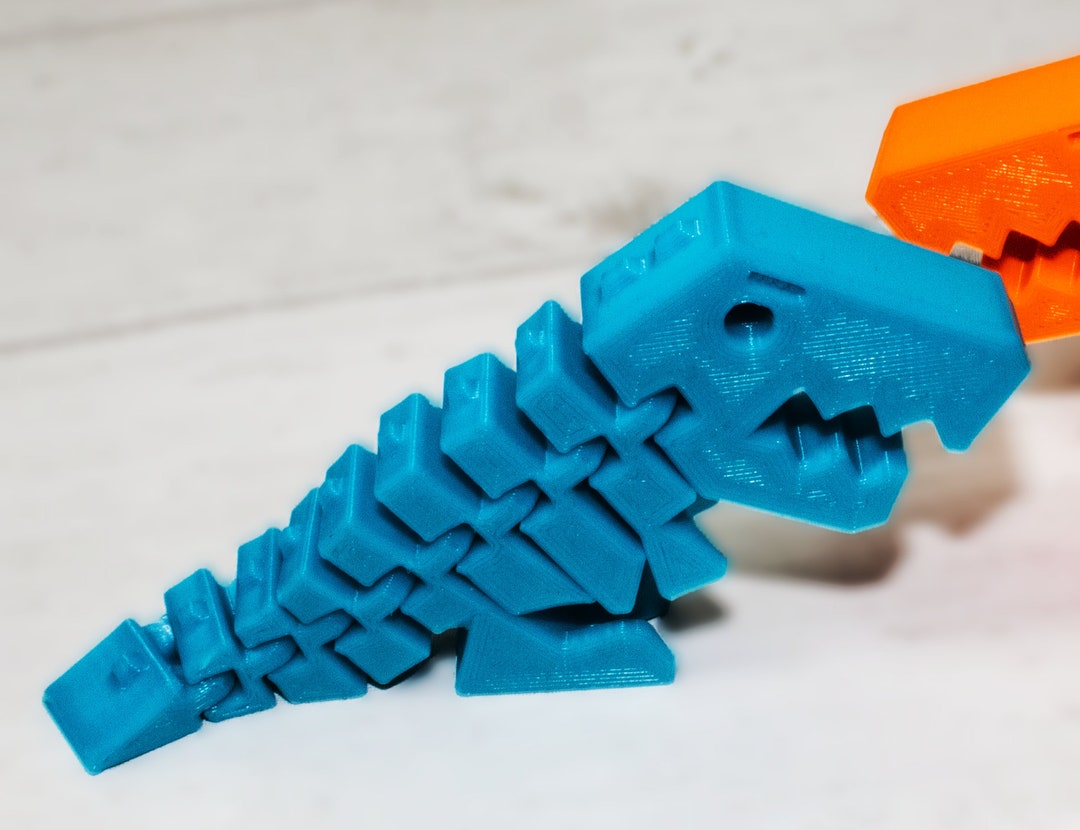 Flexi Rexy Fidget Toy 3D Printed Dino 3D Printed Art 3D Printed Toy ...