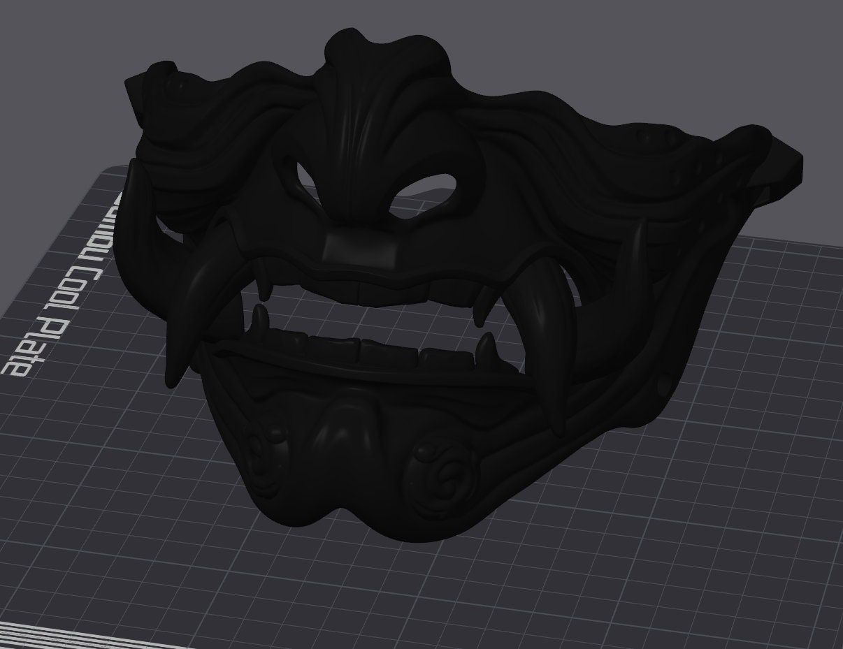 3D Printed Samurai/oni Mask // 3D Printing // Samurai Mask // Wearable ...