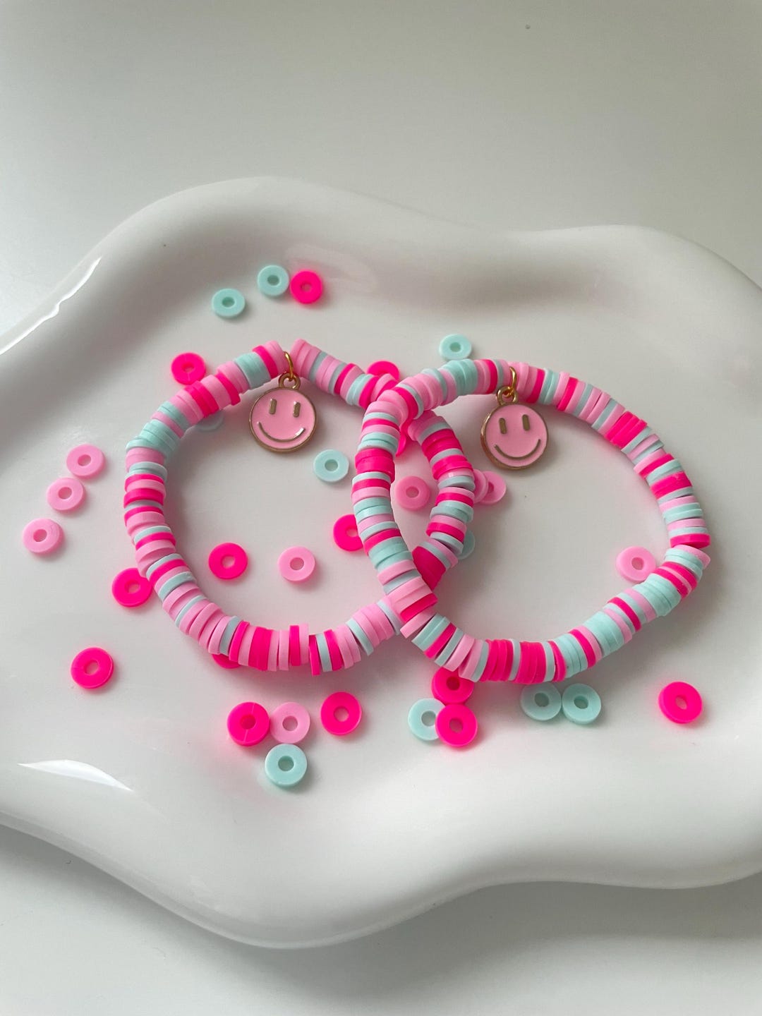 Sugar Swirls Smiley Face Bracelet - Etsy
