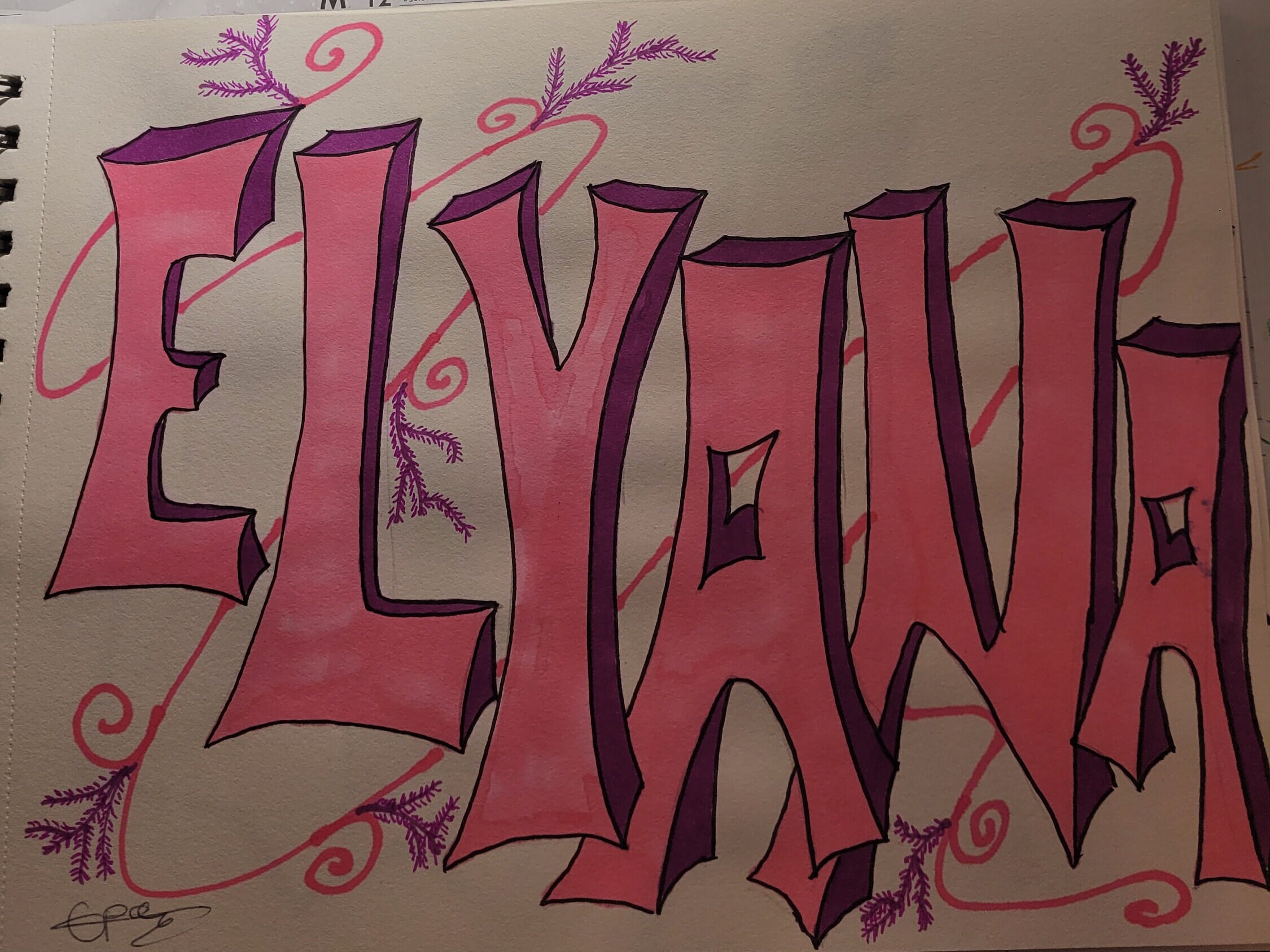 Evelyn Name Graffiti