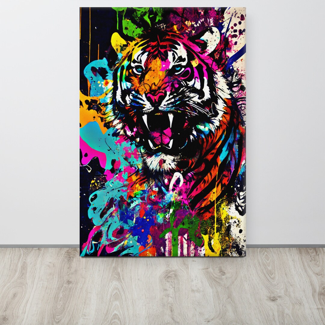 Abstract Tiger Graffiti Art Graffiti Canvas Print Abstract - Etsy
