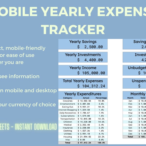 Shared Expense Tracker - Etsy