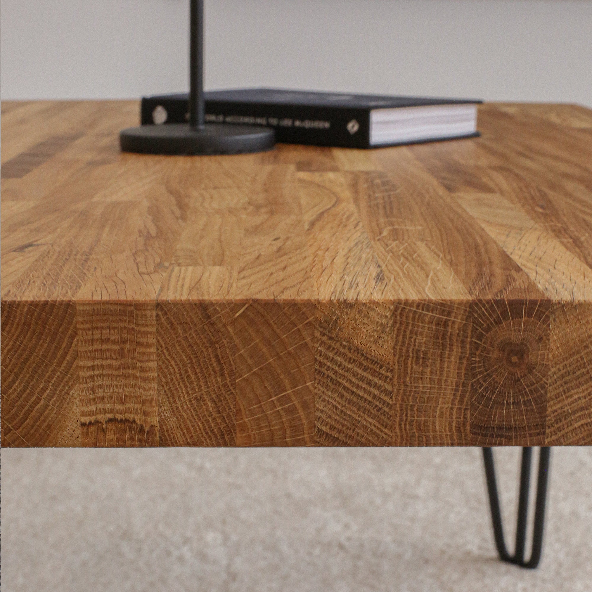Modern Coffee Table in Solid Oak Wood / Handmade Wooden Coffee Table ...