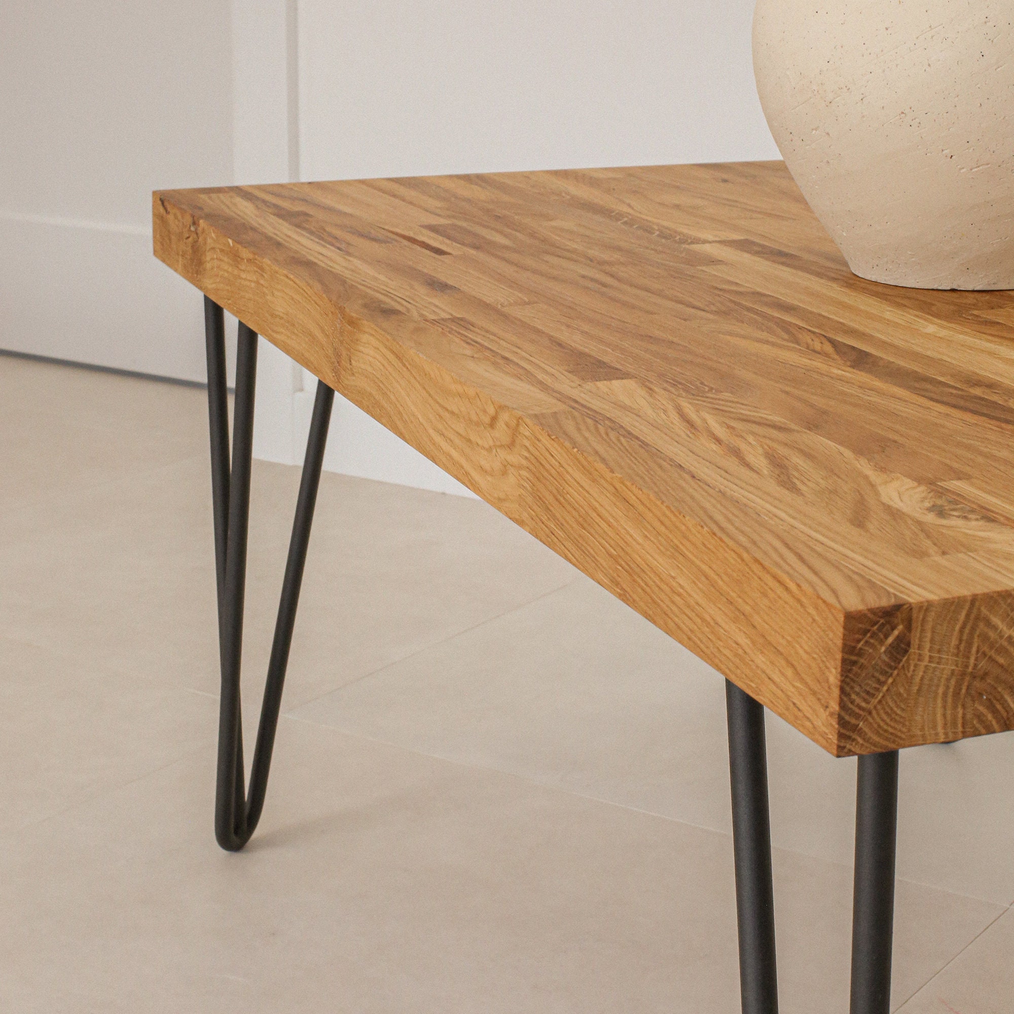 Modern Coffee Table in Solid Oak Wood / Handmade Wooden Coffee Table ...