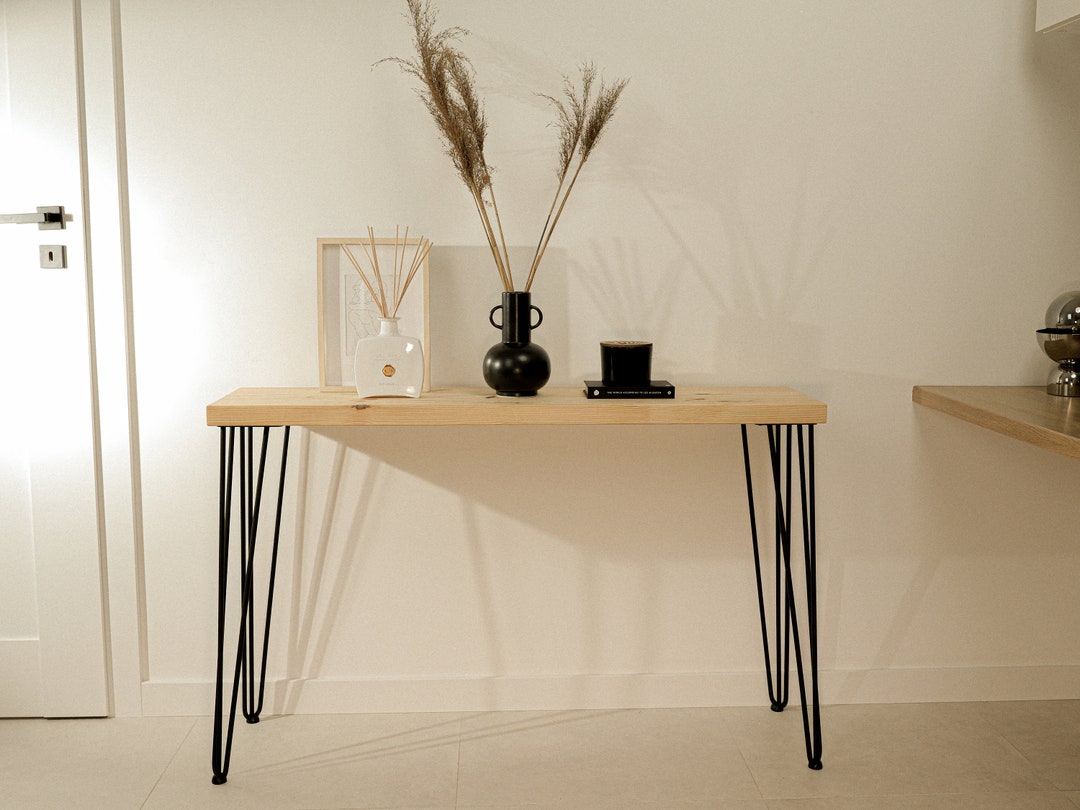 Handmade Solid Pine Console Table With Modern Design Handcrafted 30cm ...