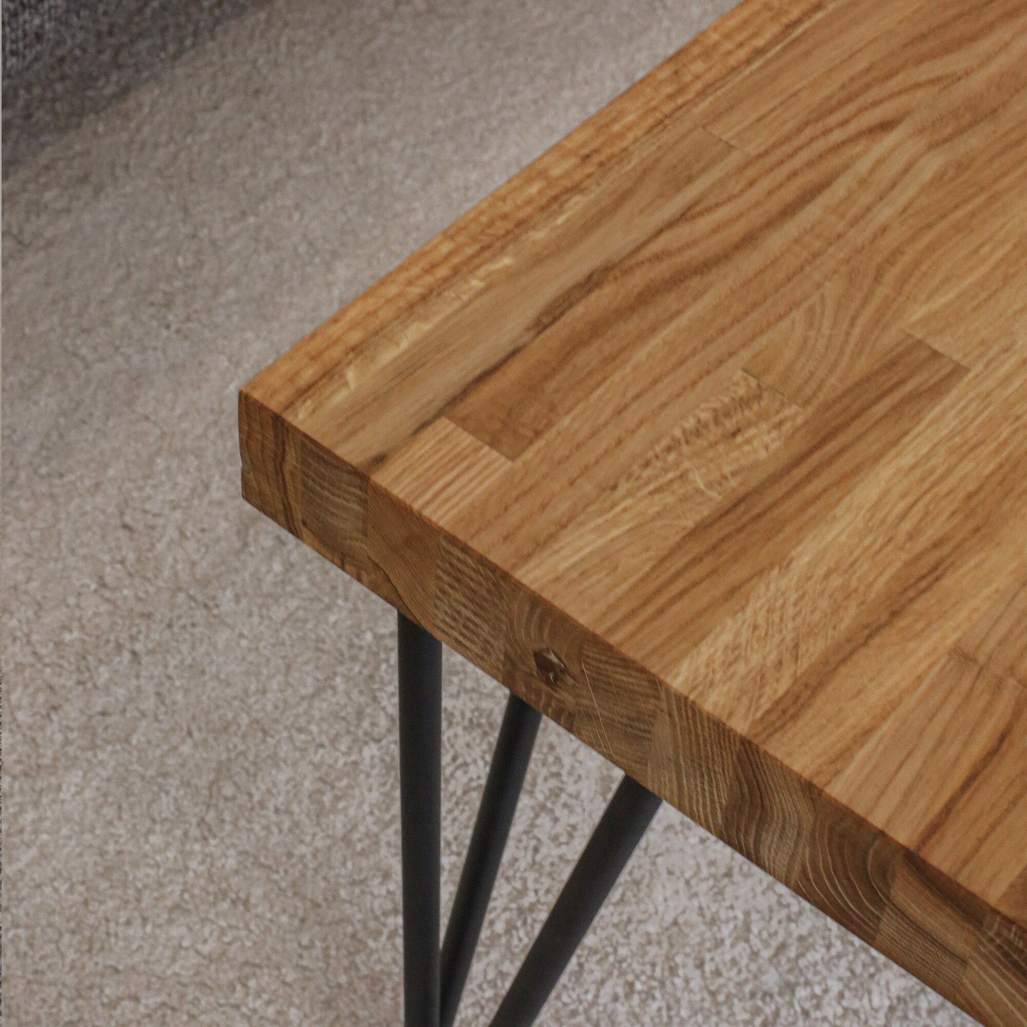 Modern Coffee Table in Solid Oak Wood / Handmade Wooden Coffee Table ...