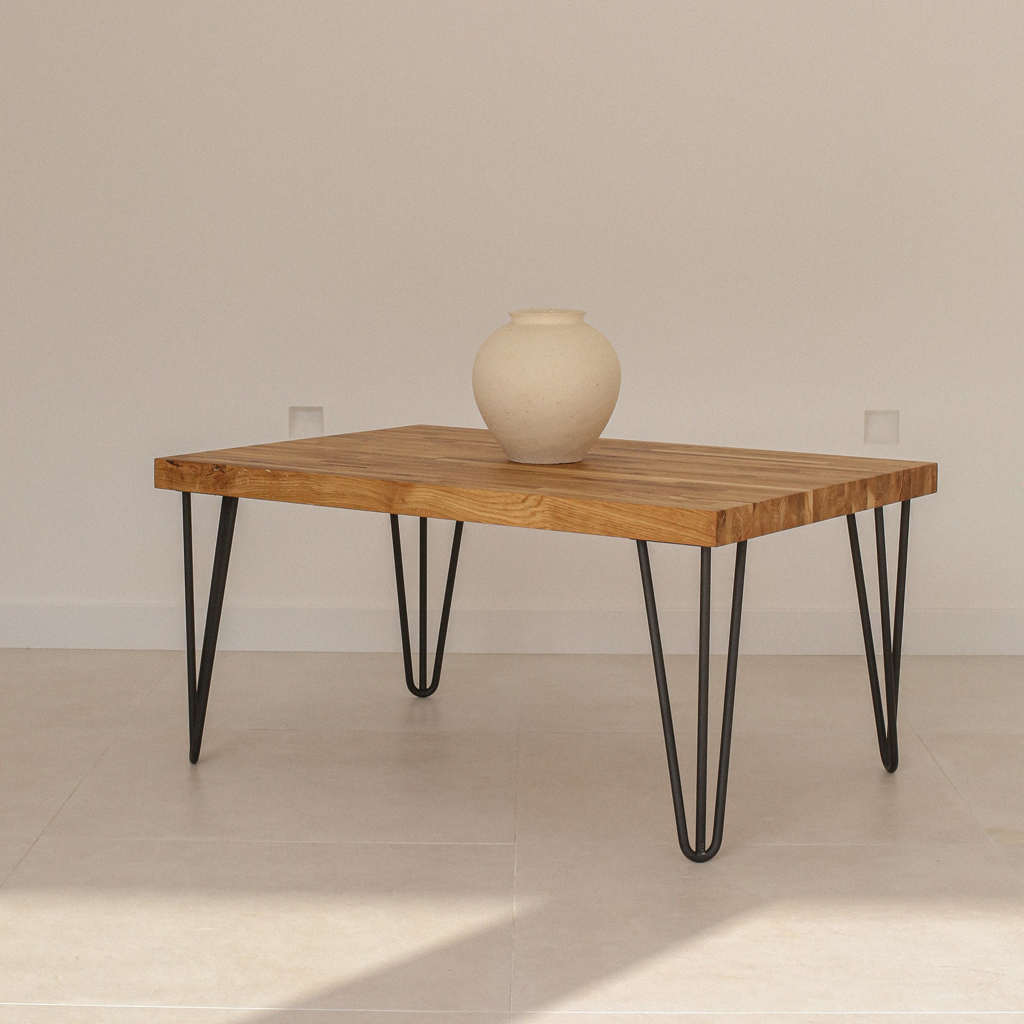 Modern Coffee Table in Solid Oak Wood / Handmade Wooden Coffee Table ...