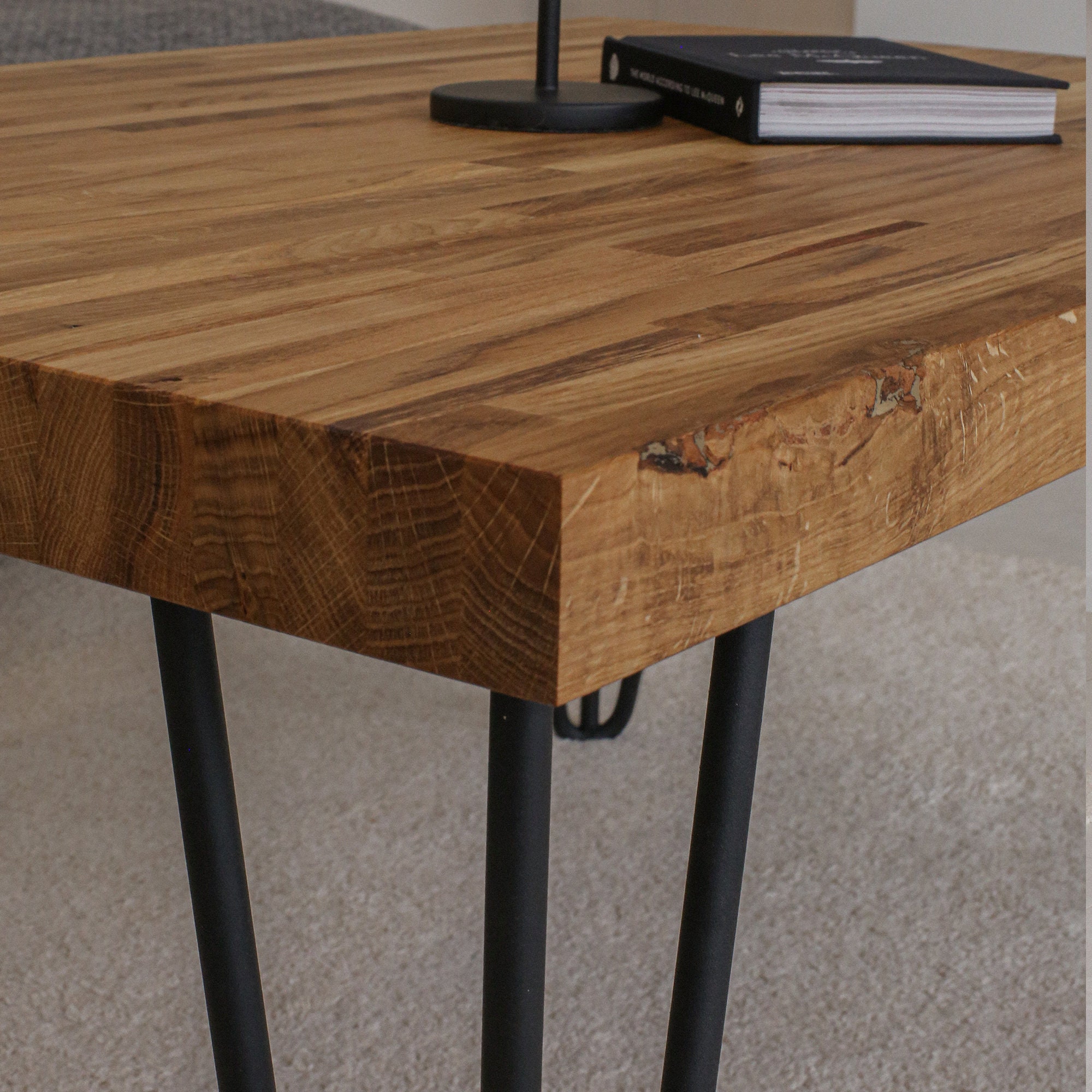 Modern Coffee Table in Solid Oak Wood / Handmade Wooden Coffee Table ...