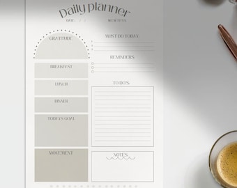 Minimalistic Daily Planner Instant Download Printable PDF - Etsy