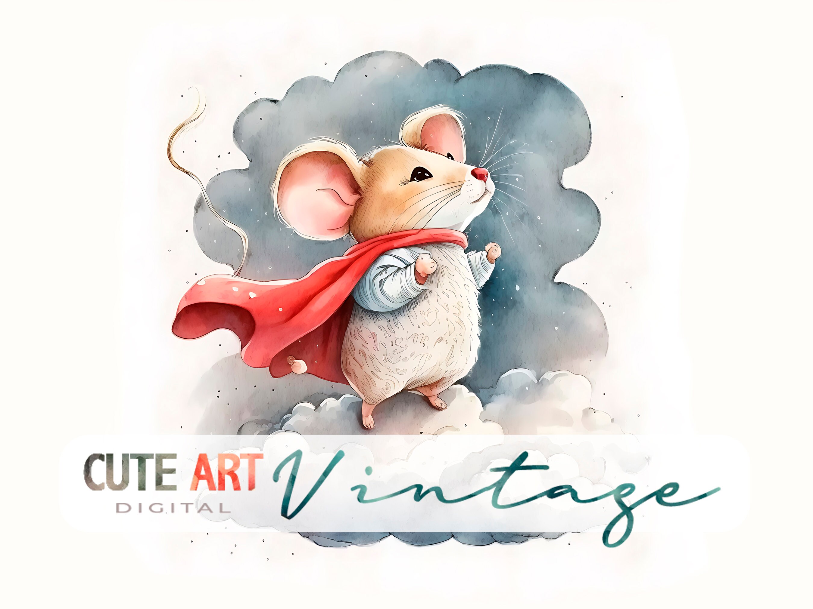 Cute Watercolor Mice, Cute Watercolor Mouse, Drawings to Decorate, Mice ...
