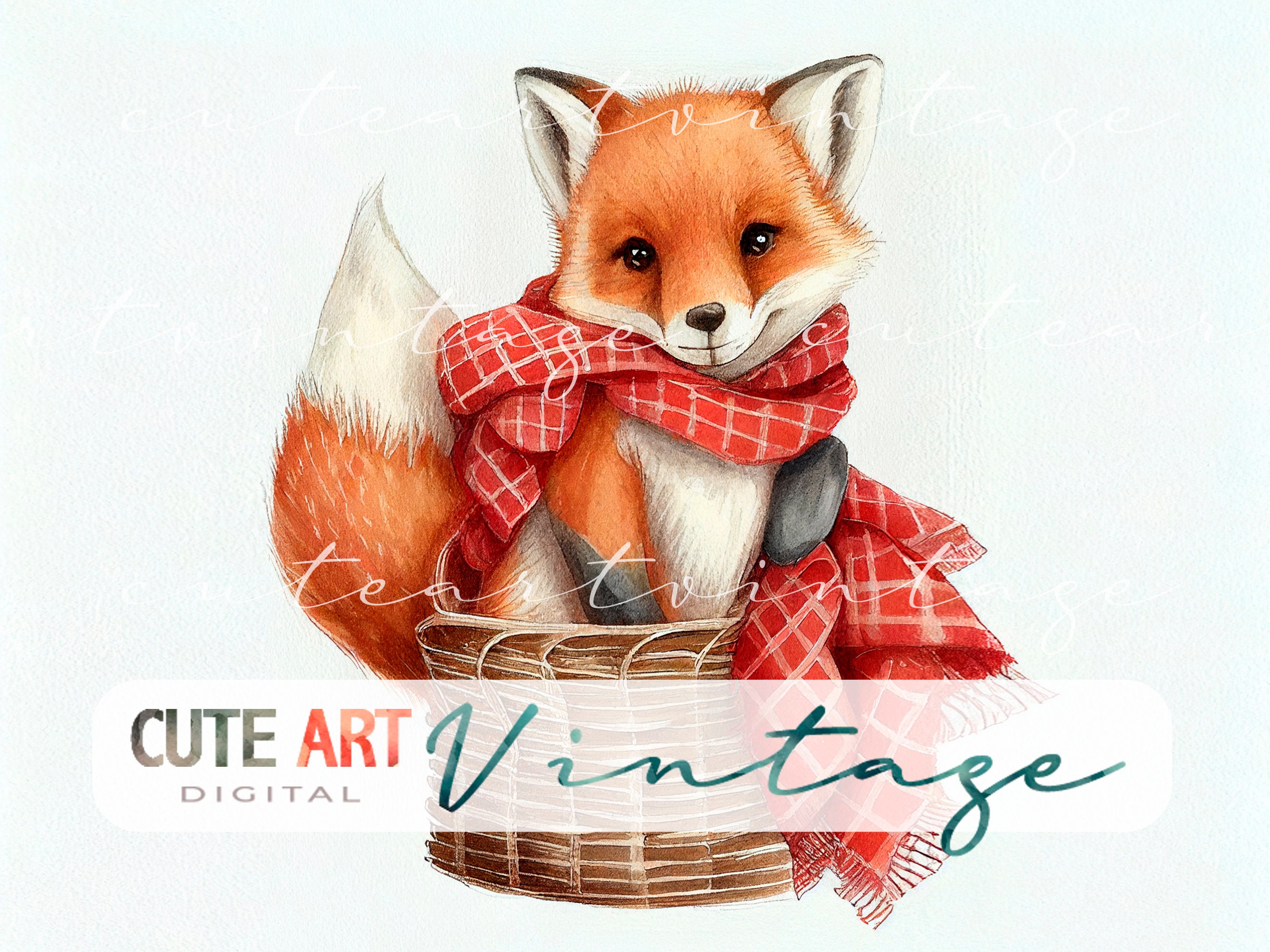 Cute Little Watercolor Fox, Drawing Little Sleeping Fox, Cute ...