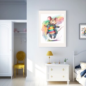 Watercolor Mice, Cute Watercolor Mouse, Children Mouse Illustration ...