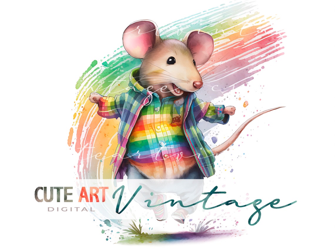 Watercolor Mice, Cute Watercolor Mouse, Children Mouse Illustration ...