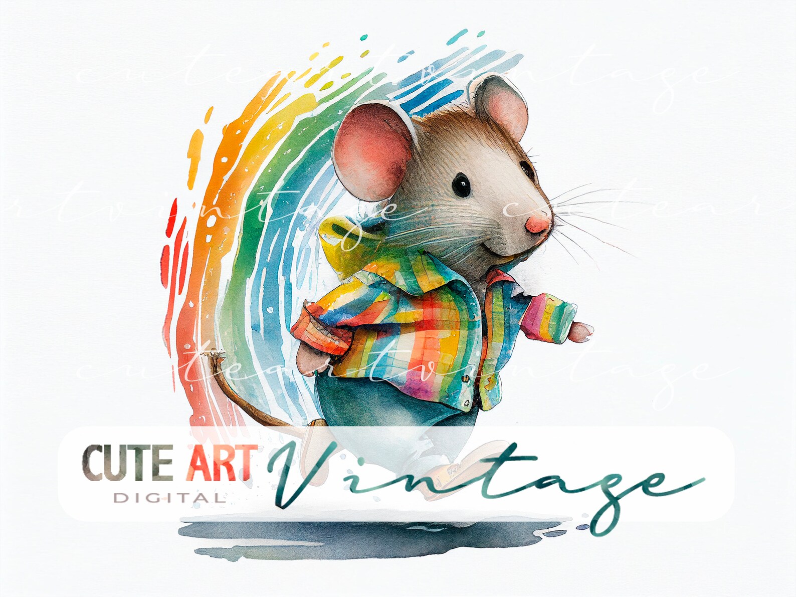 Watercolor Mice, Cute Watercolor Mouse, Children Mouse Illustration ...
