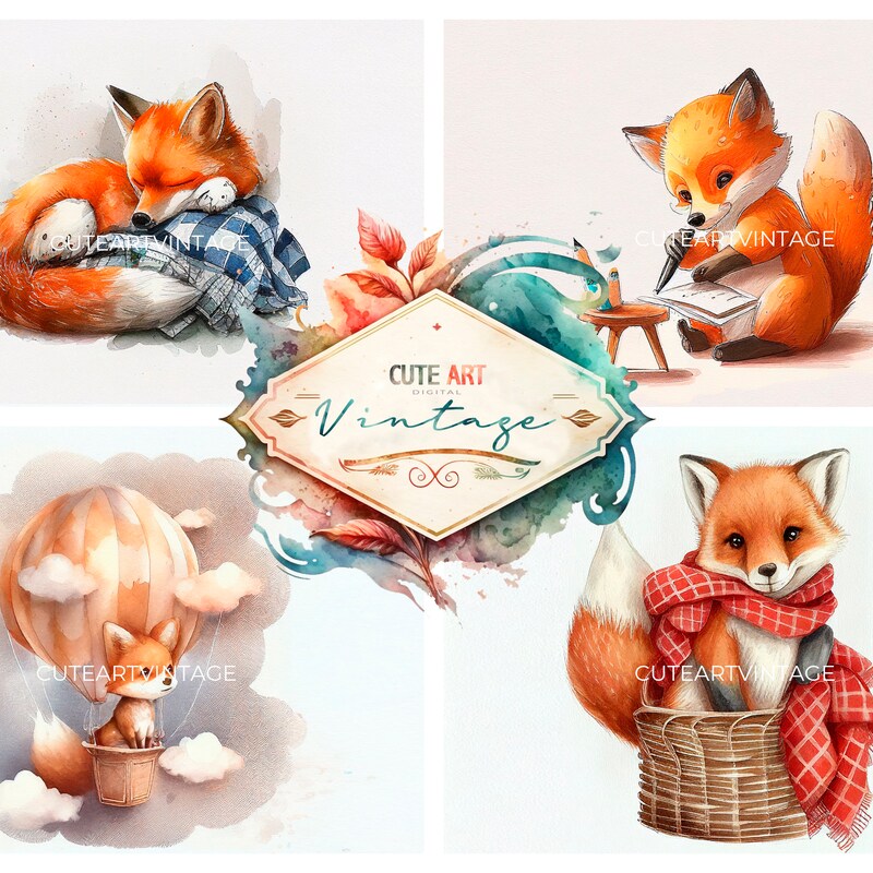 Fox Scrapbook - Etsy