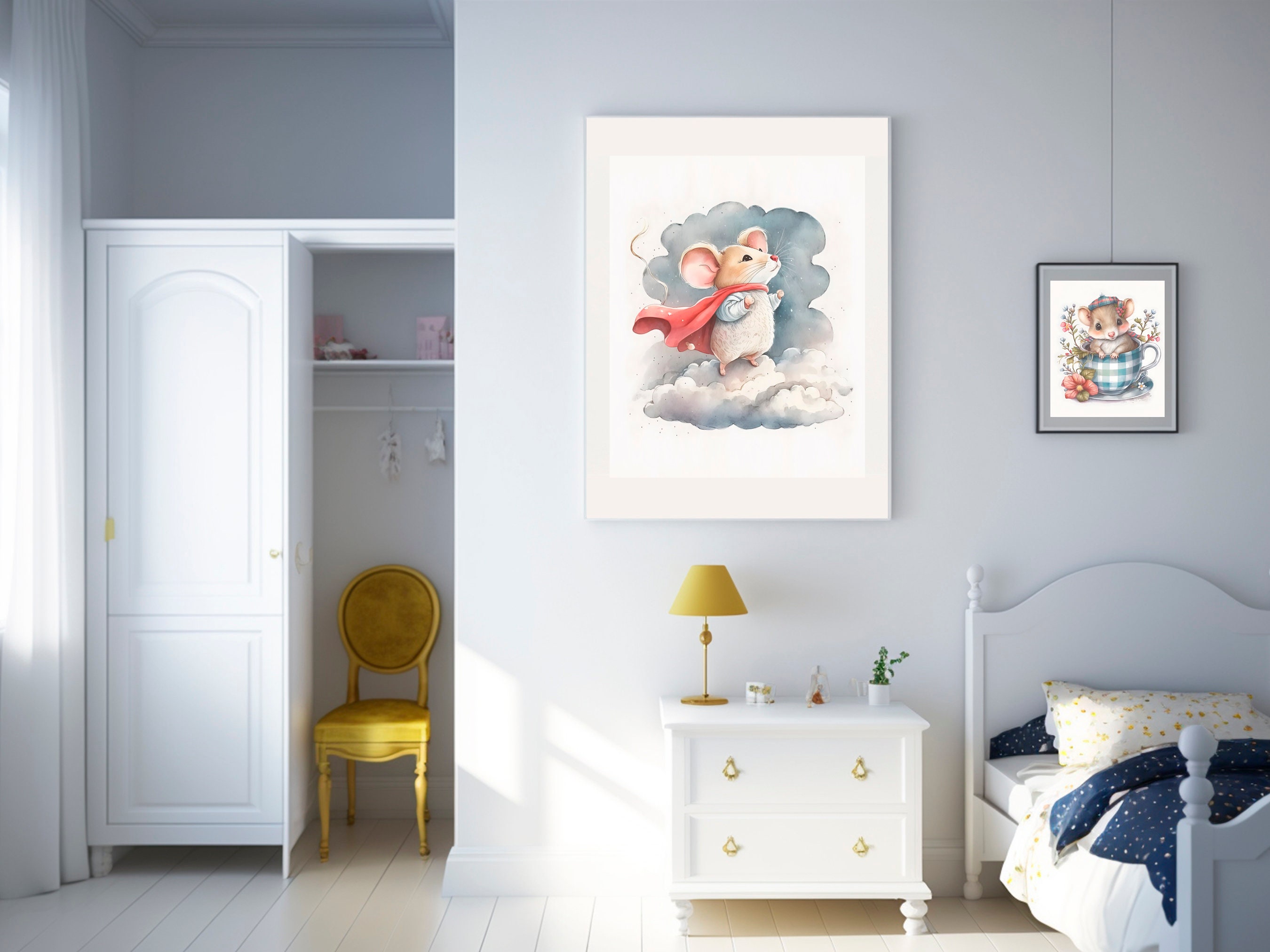 Cute Watercolor Mice, Cute Watercolor Mouse, Drawings to Decorate, Mice ...