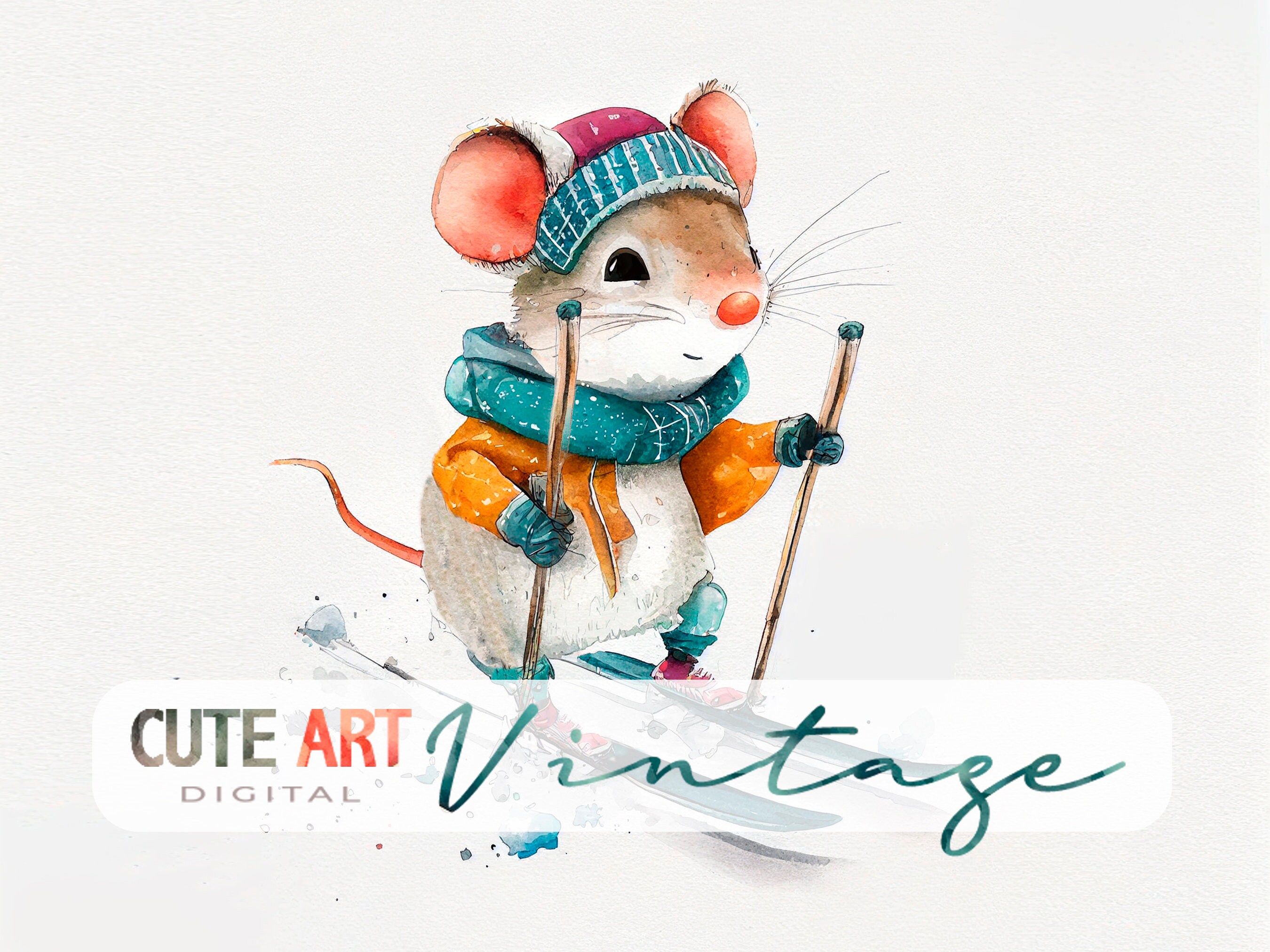 Cute Watercolor Mice, Cute Watercolor Mouse, Drawings to Decorate, Mice ...