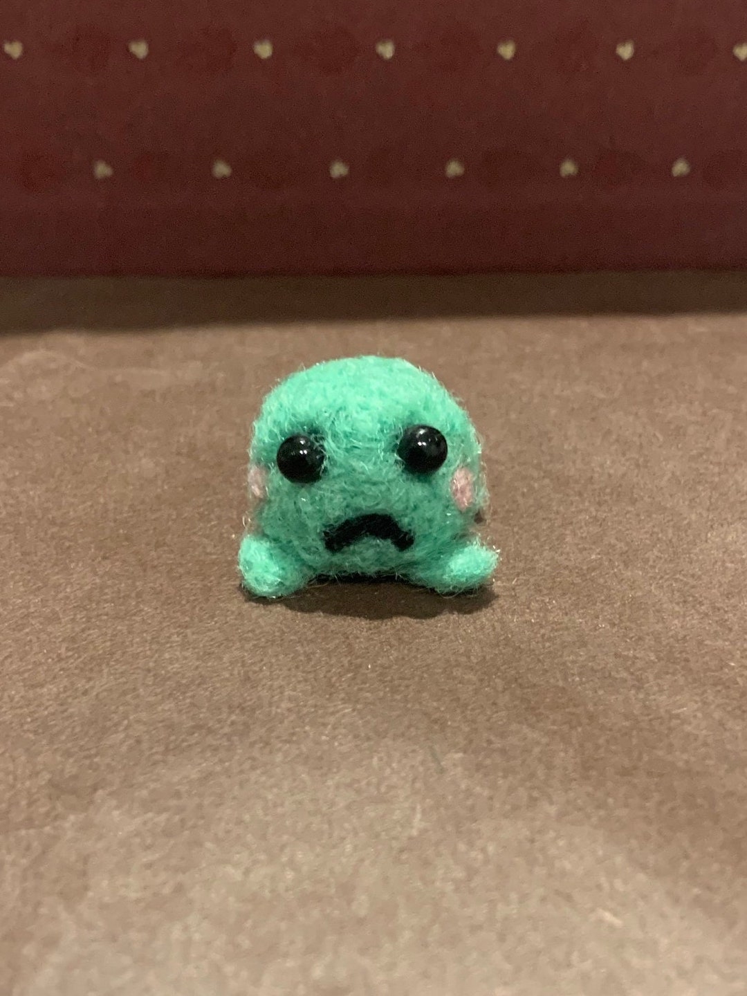 Small Needle Felted Sad Blushing Frog - Etsy