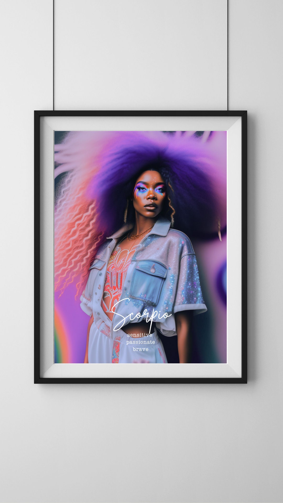 Zodiac Sign SCORPIO, KI Art, Digital Wallart, Instant Download ...