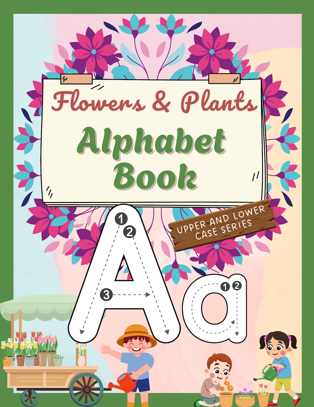 Printable Flower Alphabet Tracing Book: A-Z Handwriting Practice (PDF ...