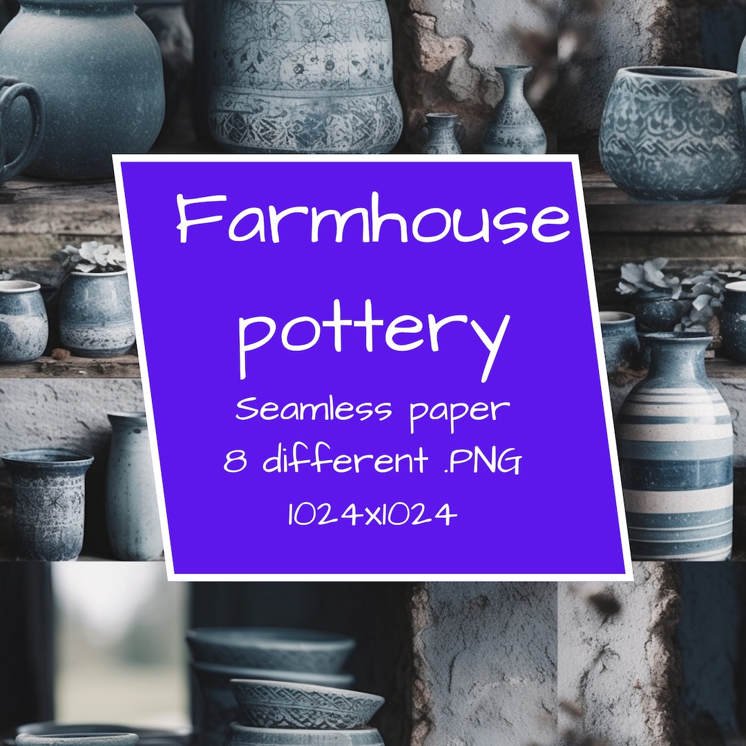 Pottery and Farmhouse in Tiling Digital Paper in Photography ...