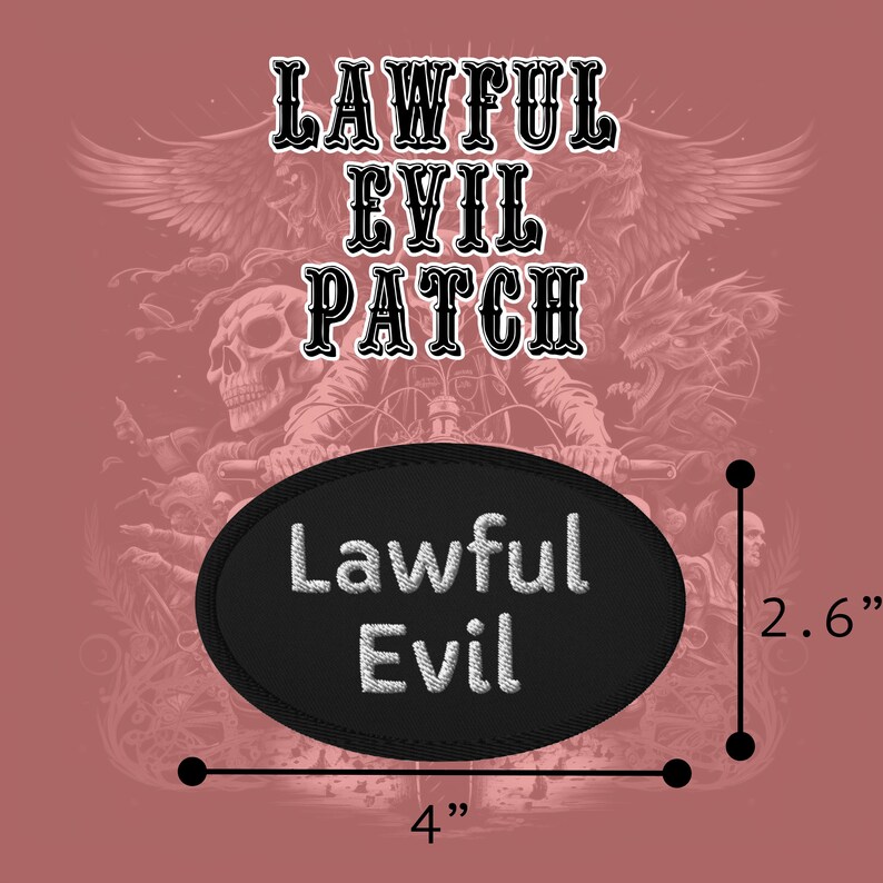 Lawful Evil Patch - Etsy