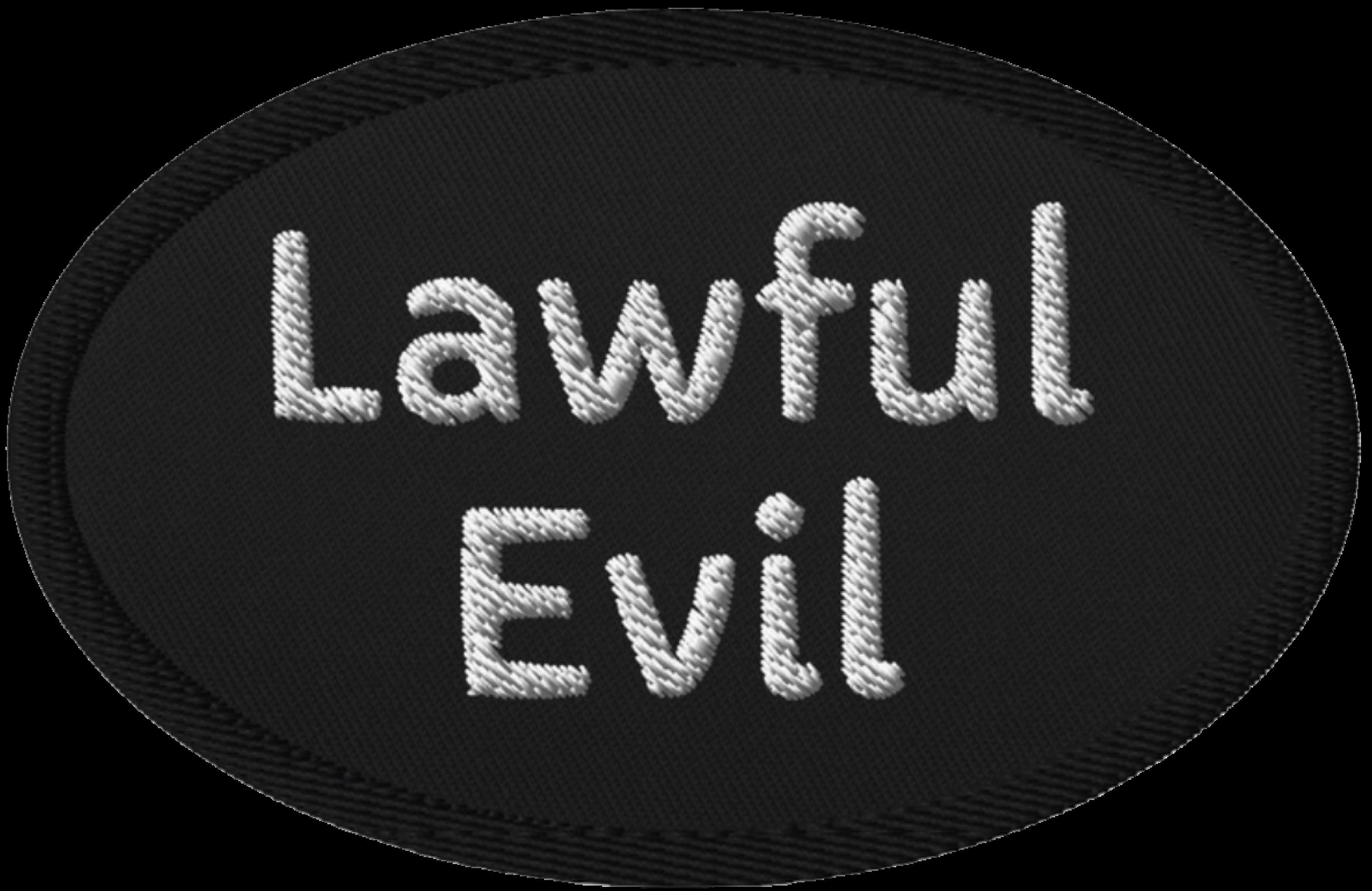 Lawful Evil Patch - Etsy