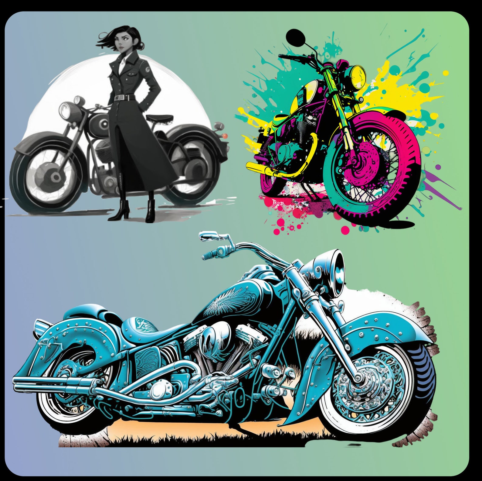 Motorcycle Clip Art Sketches Art Styles Drawings Sketches in ...