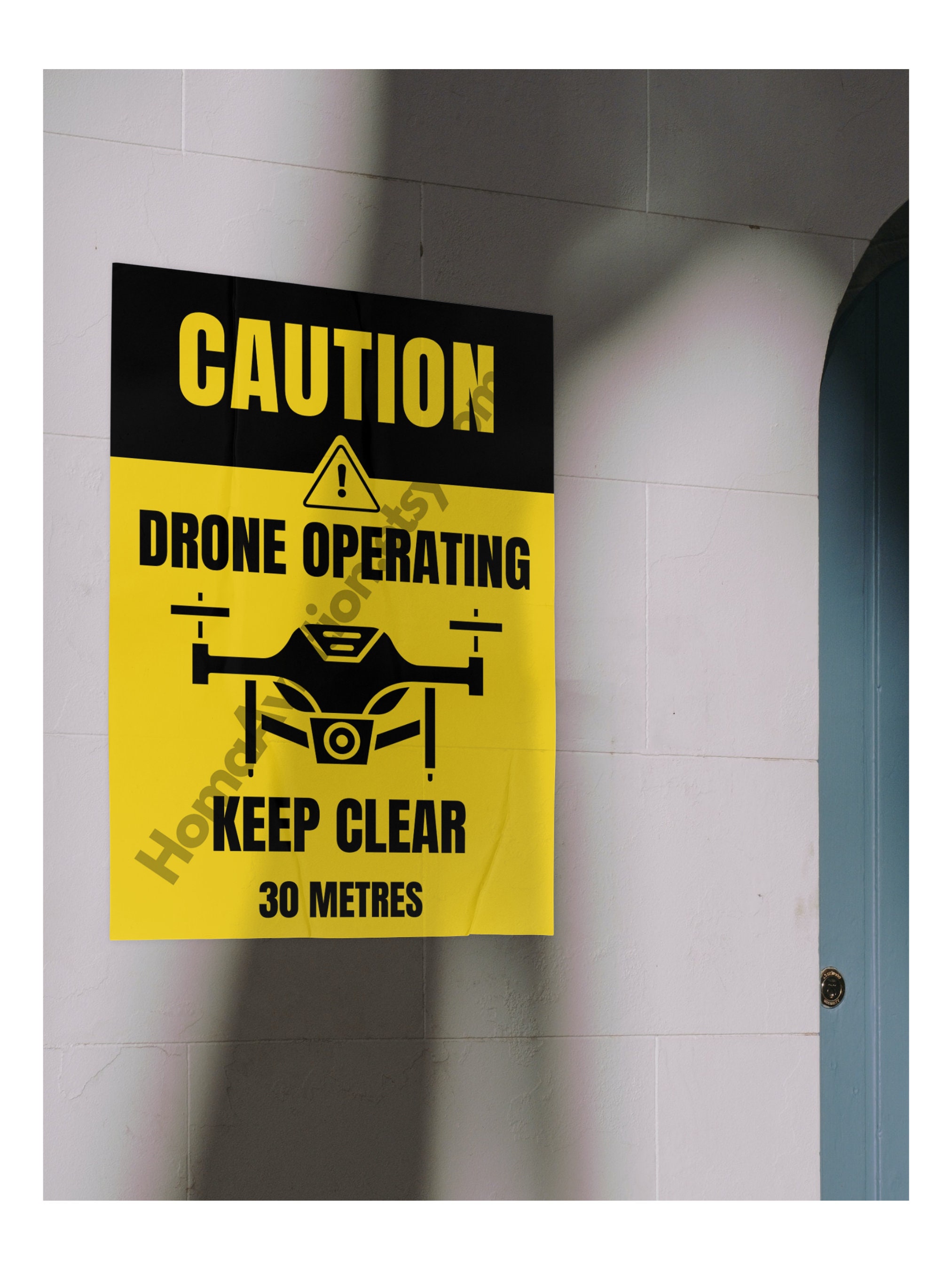 Drone/rpas/uav Operations | Drone Public Safety Signs | Drone Warning ...