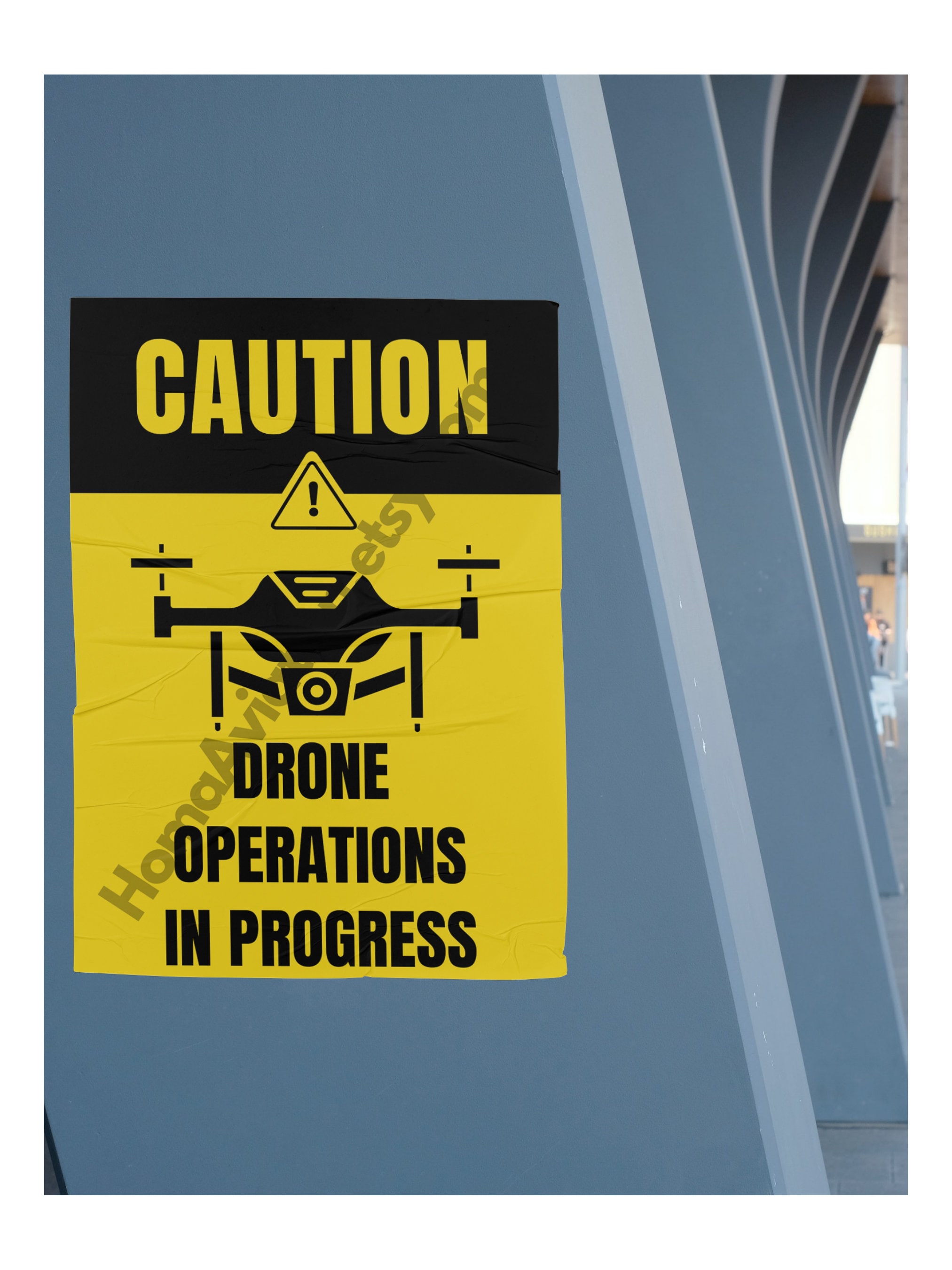 Drone/rpas/uav Operations | Drone Public Safety Signs | Drone Warning ...