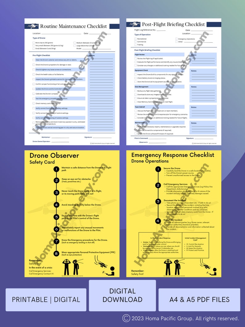 Complete Drone Operations Bundle: Checklists & Guides for Safe Flying ...