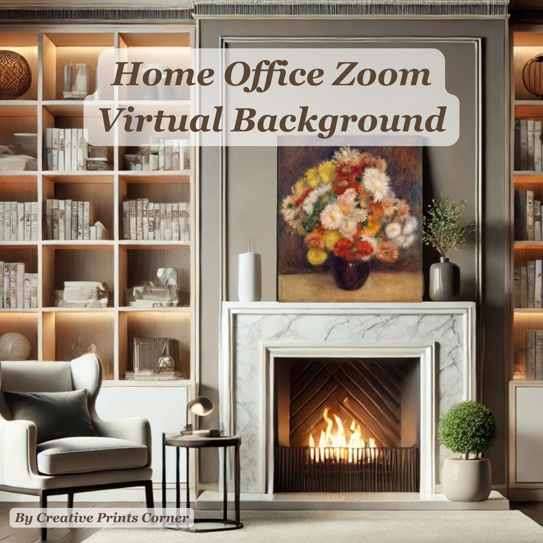 Zoom Virtual Background, Home Office Virtual Backdrop, Digital Backdrop ...