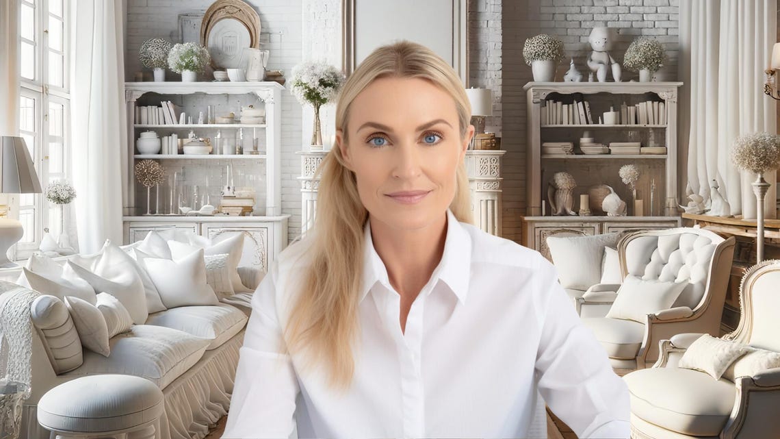 Chic Living Room Zoom Virtual Background, Virtual Backdrop, Digital ...