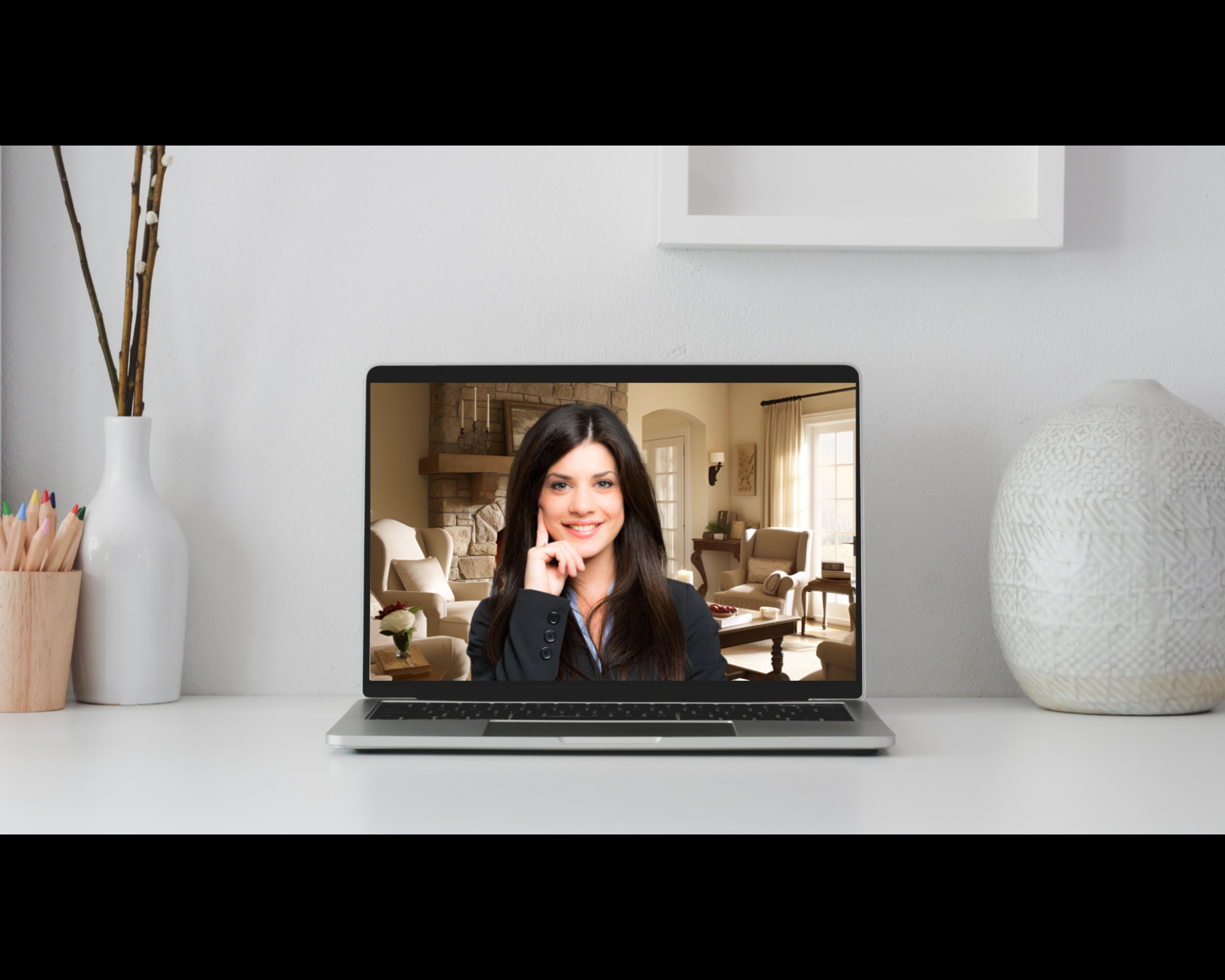 Fireplace Zoom Virtual Background, Virtual Backdrop, Digital Backdrop ...