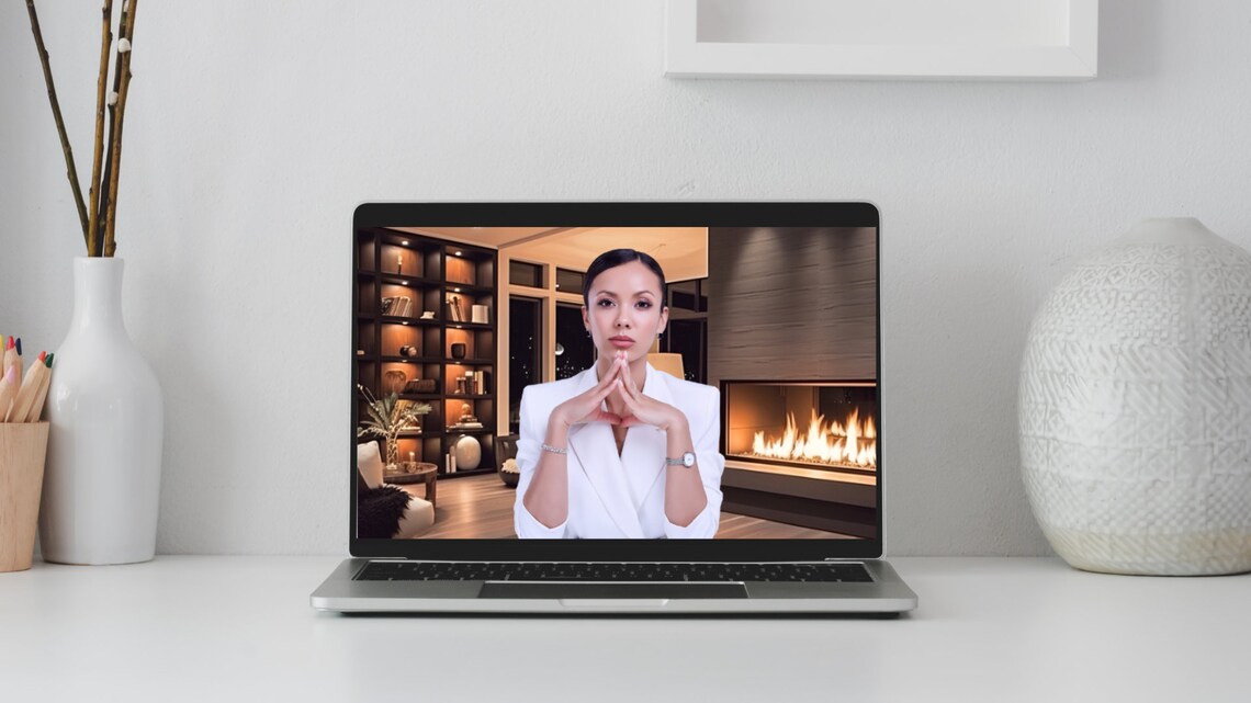 Fireplace Zoom Virtual Background, Virtual Backdrop, Digital Backdrop ...