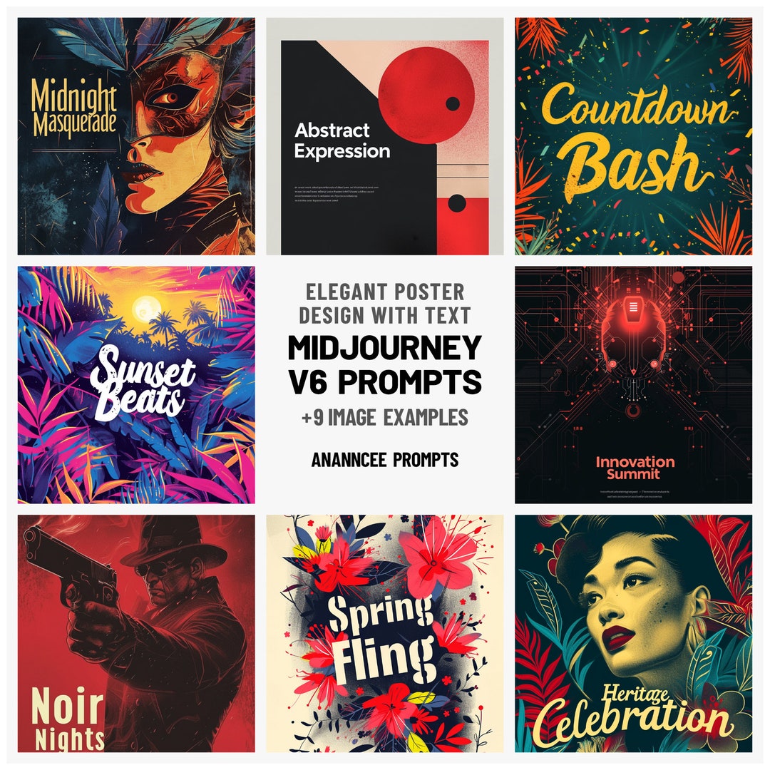 Midjourney Prompt | Elegant Poster Design With Text | Midjourney Prompt ...