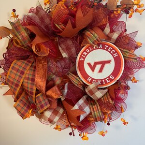 24” Virginia Tech Hokie Wreath | Front Door | Every Day Wreath - Etsy
