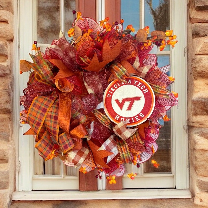 Virginia Tech Wreath - Etsy
