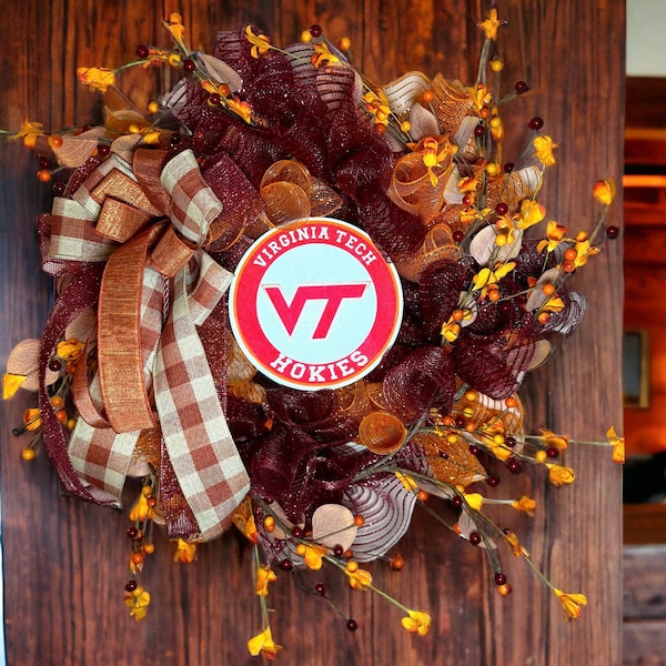 Virginia Tech Wreath - Etsy
