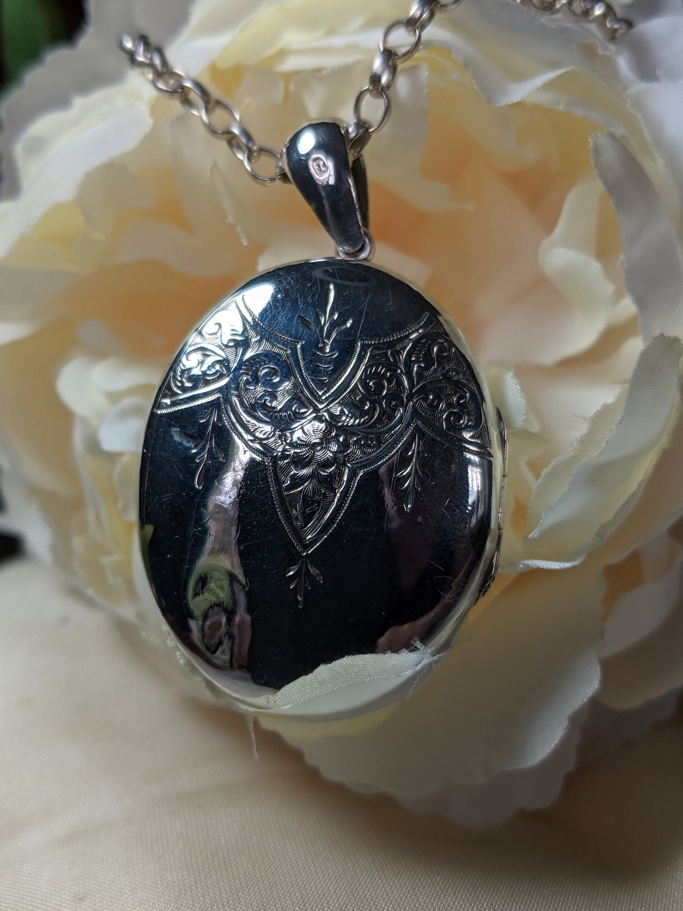 Antique Victorian Engraved Silver Locket With Full English Hallmarks - Etsy