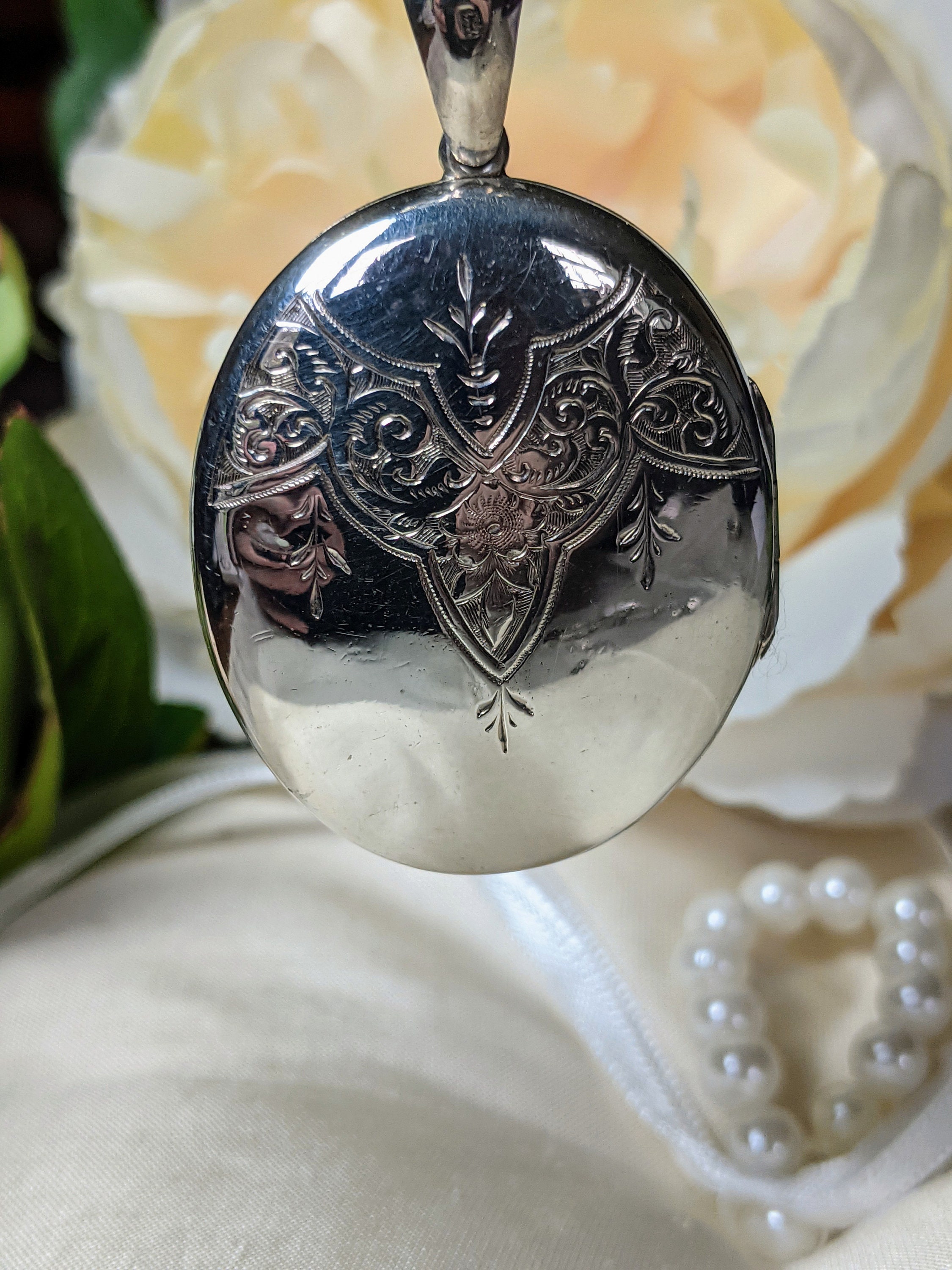 Antique Victorian Engraved Silver Locket With Full English Hallmarks - Etsy