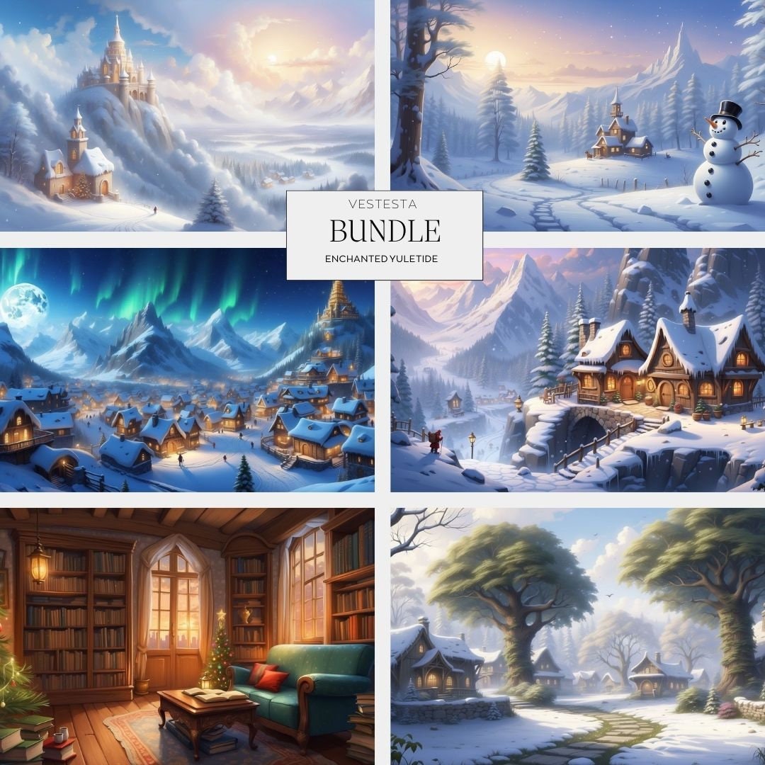 Yuletide Charm Art Collection Part 3: Enchanted Yuletide 6-piece ...