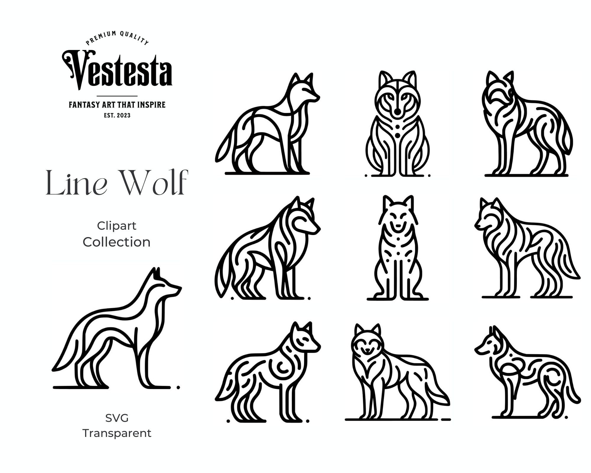 Wolf Outline Drawing Clipartsco